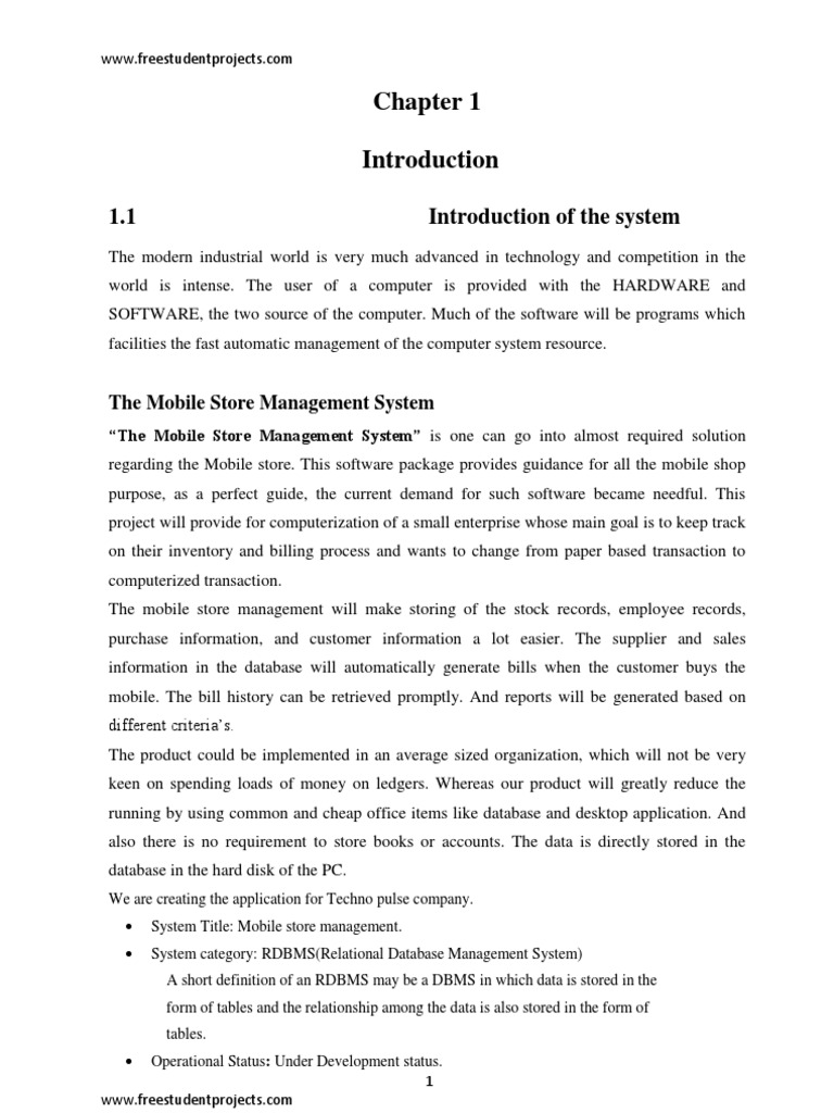 Mobile Store Management | PDF | Net Beans | Applications & Software