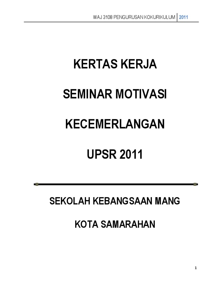 Kertas Kerja Seminar | PDF