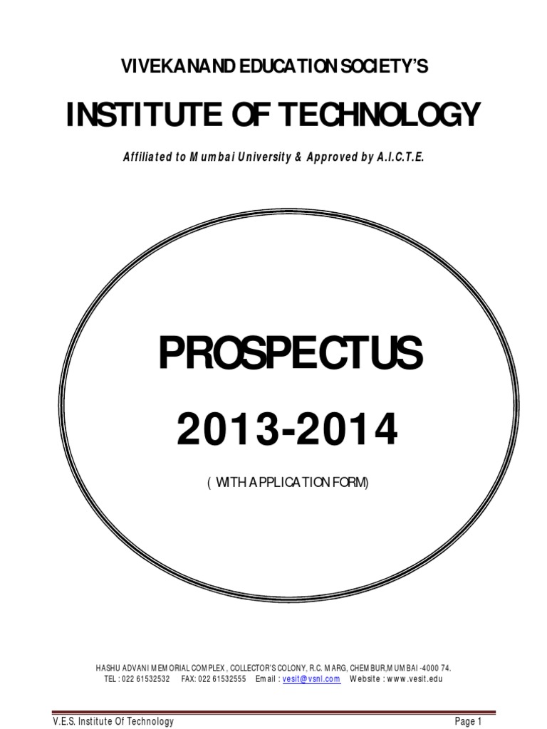 VESIT Prospectus | PDF | Electronics | Telecommunication