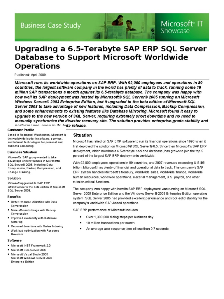 Upgrading A 6.5-Terabyte SAP ERP SQL Server Database To Support ...