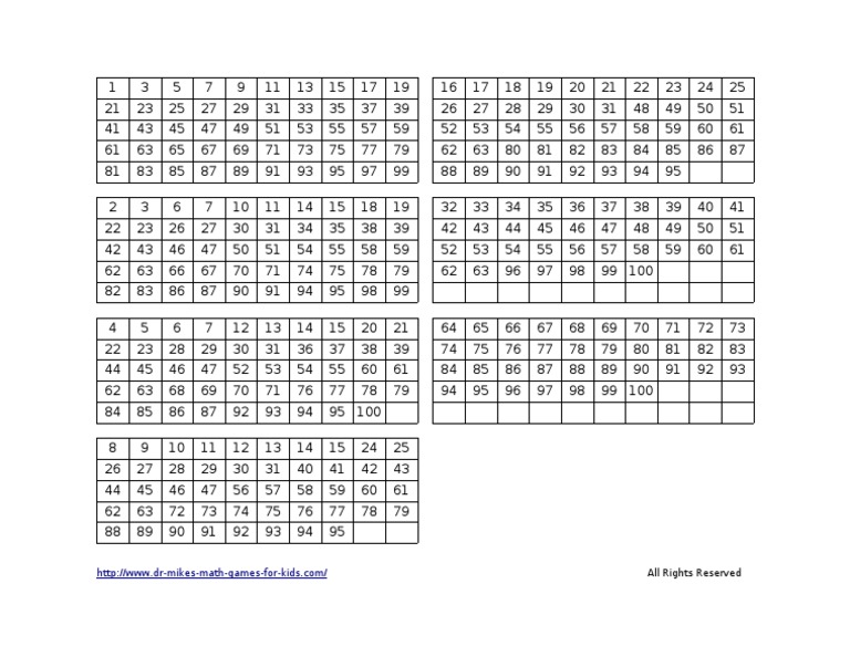 Magic Number Cards | PDF