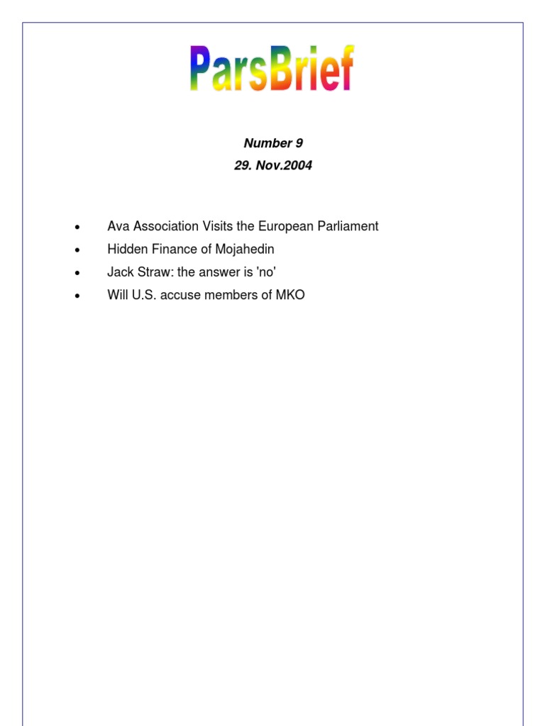 Pars Brief - ISSUE 9 | PDF | International Relations | Government