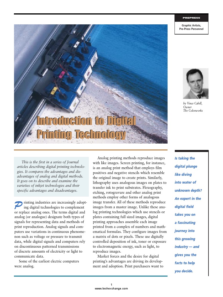 An Introduction To Digital Printing Technology | PDF | Printer ...