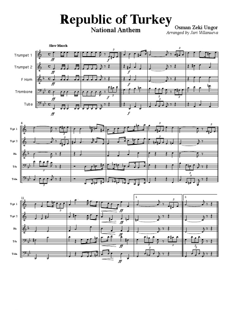 Turkish National Anthem | PDF