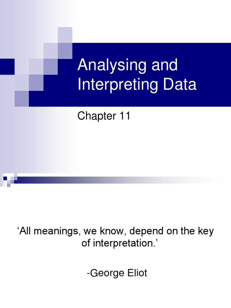 Analysing and Interpreting Data - Ch11 | PDF
