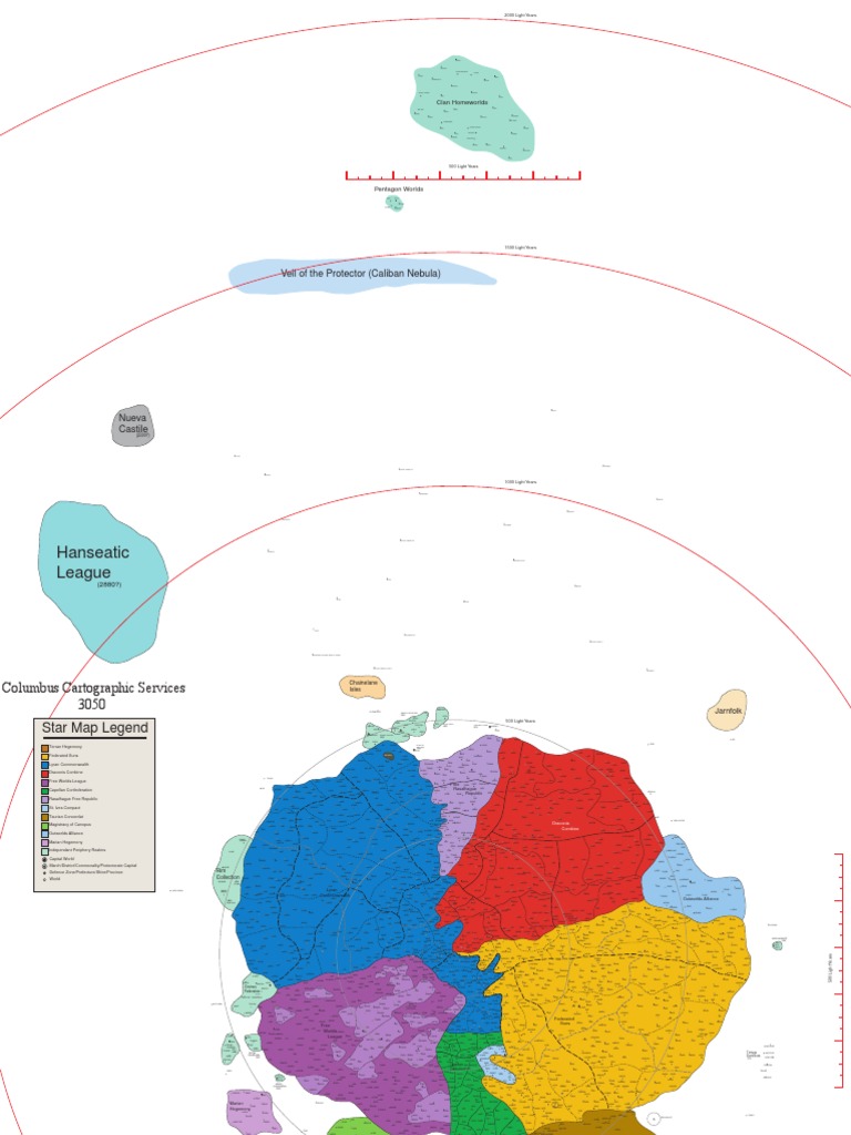 Battletech Star Map 3050 | PDF | Stars | Ptolemy