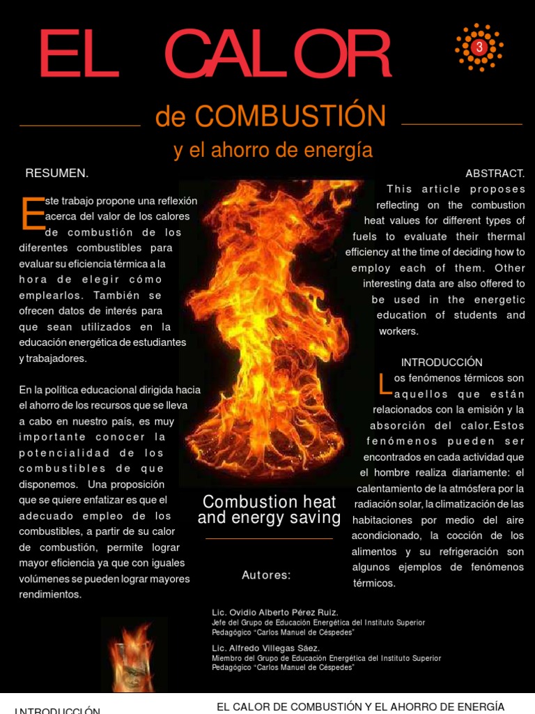 Calor de Combustión y Eficiencia Energética | PDF | Ciencia y matemáticas