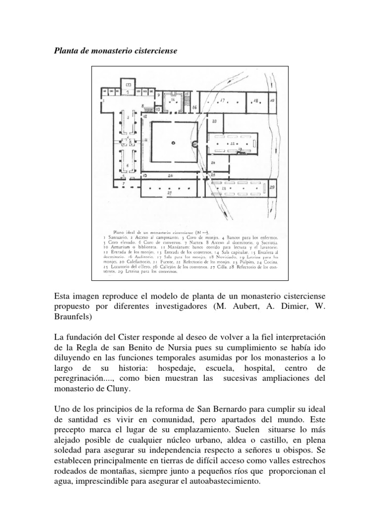 Planta de Monasterio Cisterciense | PDF | Monasterio | Monacato
