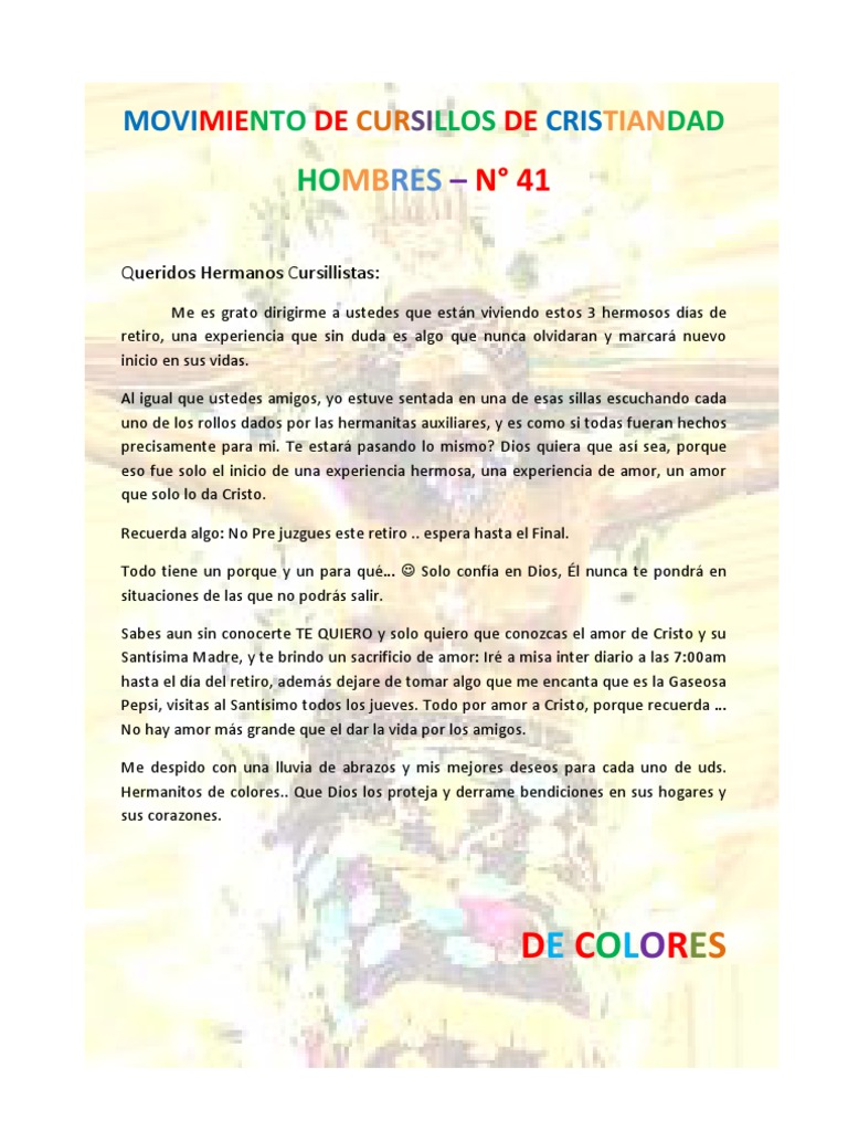 Movimiento de Cursillos de Cristiandad | PDF