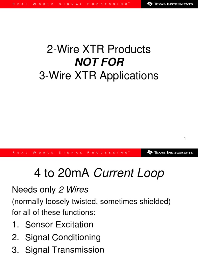4-20ma 2 - 3 Wire | PDF | Operational Amplifier | Signal (Electrical ...