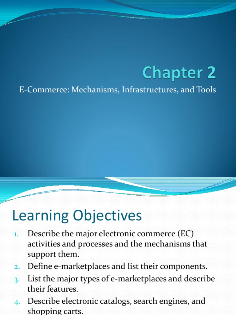 Chapter02 E-Commerce Mechanisms Infrastructures Tools | PDF | Social ...