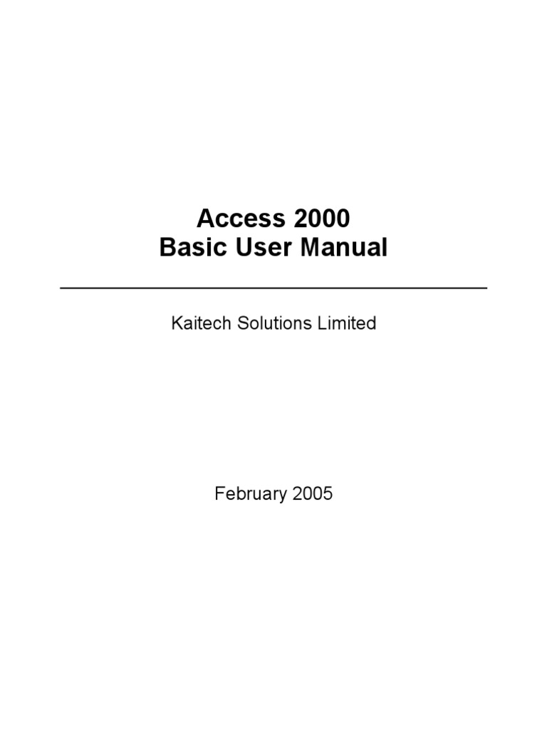 Ms Access | PDF | Computers