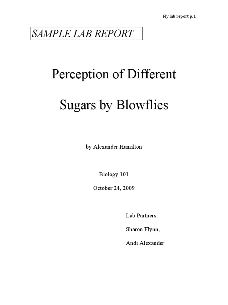 Sample Bio Lab Report | PDF | Taste | Sucrose