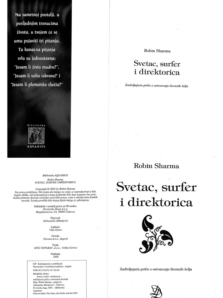 Robin Šarma - Svetac, Surfer I Direktorica | PDF