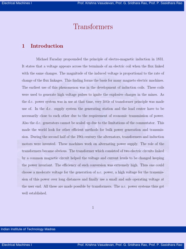 Electric Machines | PDF | Electromagnetic Induction | Transformer