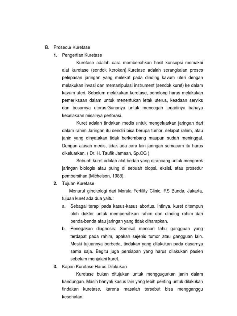 Prosedur Kuretase | PDF