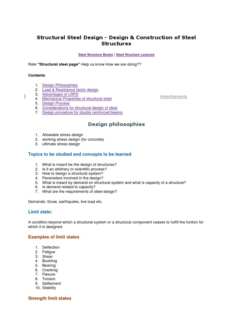 Structural Steel Design | PDF