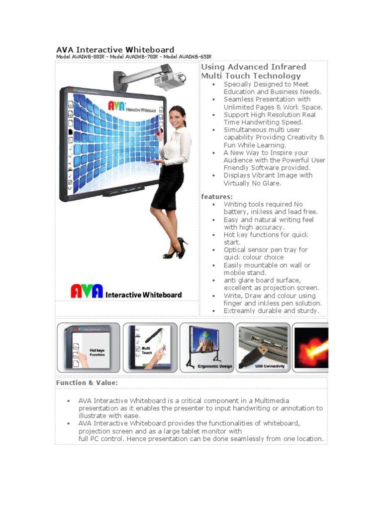 AVA Interactive Whiteboard | PDF | Personal Computers | Usb