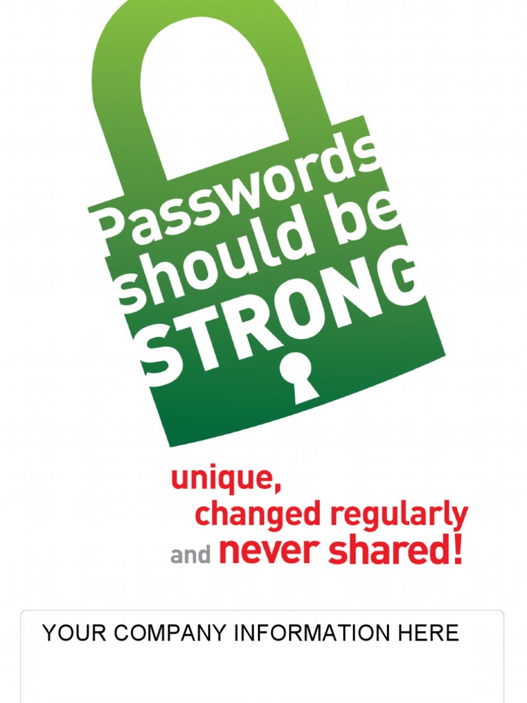 Strong Passwords Poster | PDF