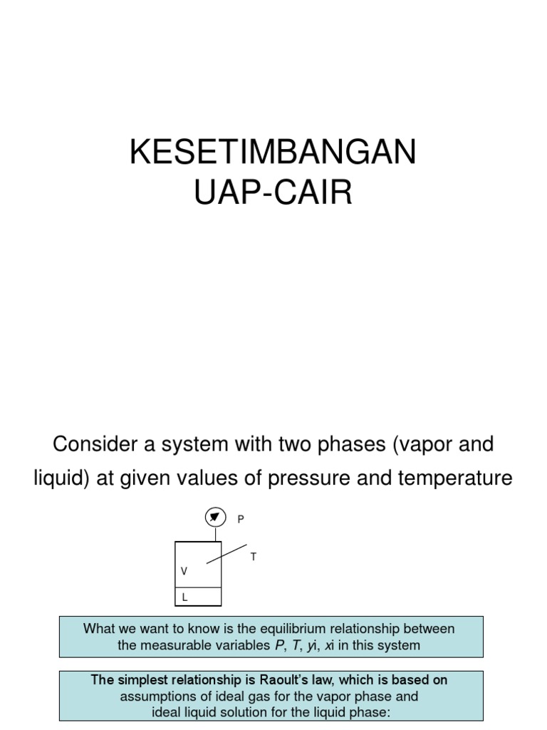 Kesetimbangan Uap Cair | PDF | Chemical Process Engineering | Quantity
