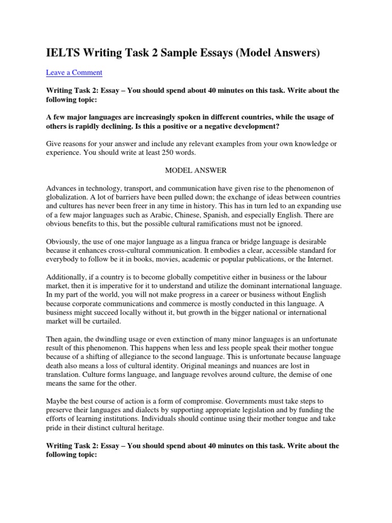 IELTS Writing Task-2 | PDF | Globalization | Entrepreneurship