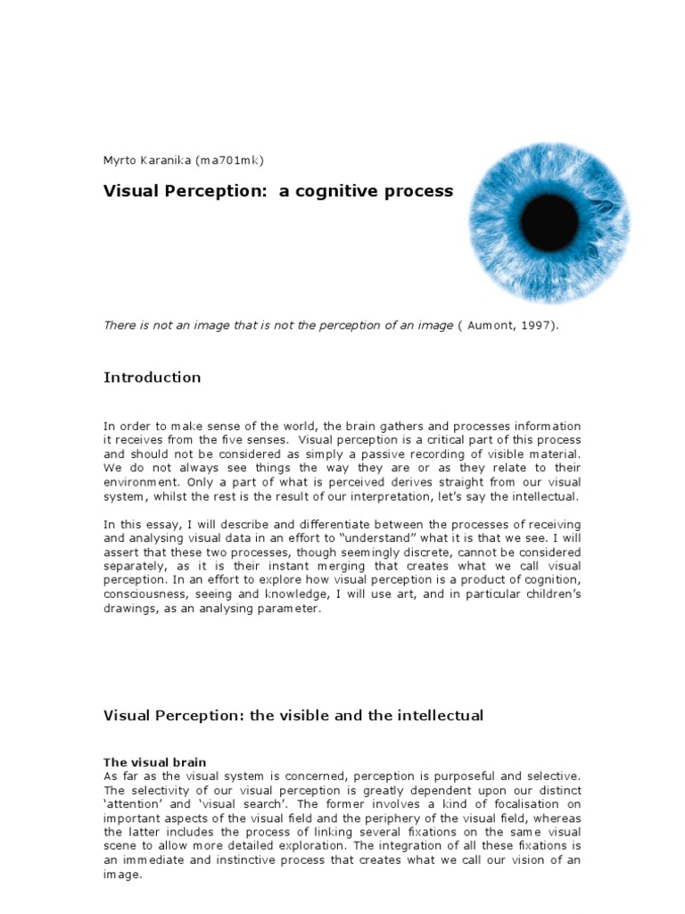 Visual Perception | PDF | Visual Perception | Perception