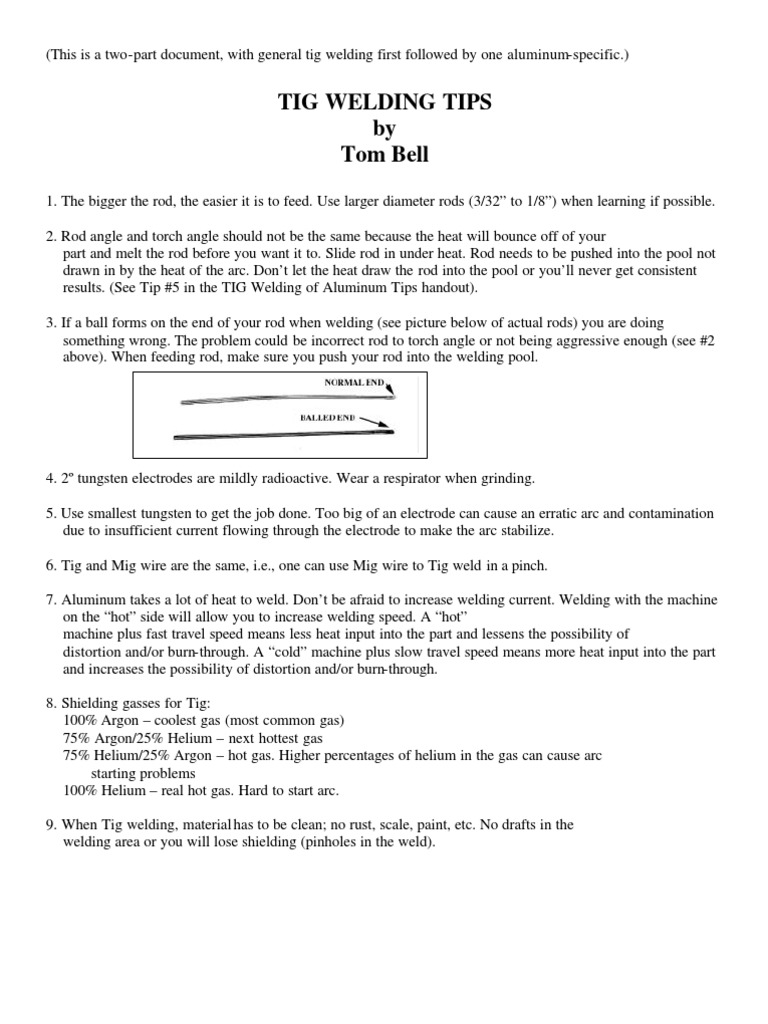 TIG Welding Tips | Welding | Construction
