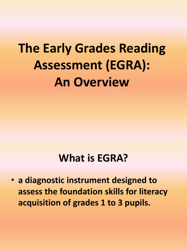 EGRA Overview | PDF