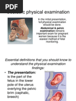 External Obstetric Examination Guide | PDF | Pelvis | Childbirth