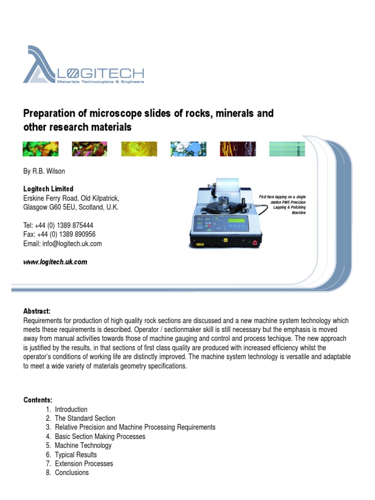 Advanced Thin Section Preparation Techniques | PDF | Abrasive | Microscopy