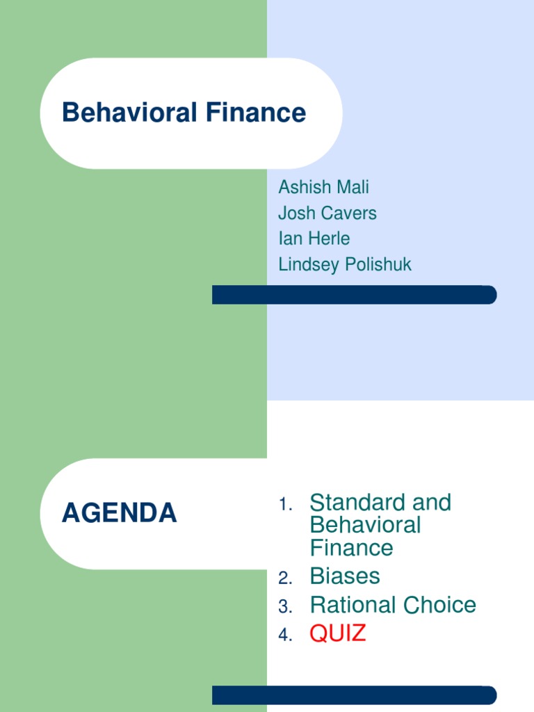 Standard vs. Behavioral Finance Explained | PDF | Modern Portfolio ...