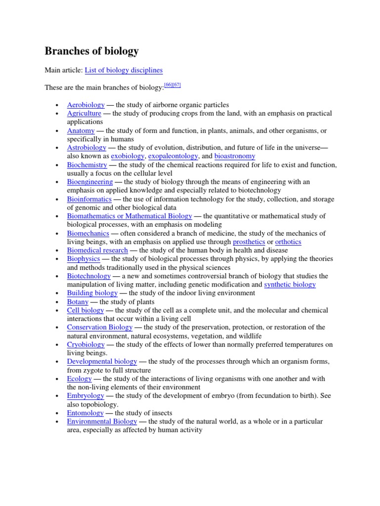 Branches of Biology | Pathology | Earth & Life Sciences