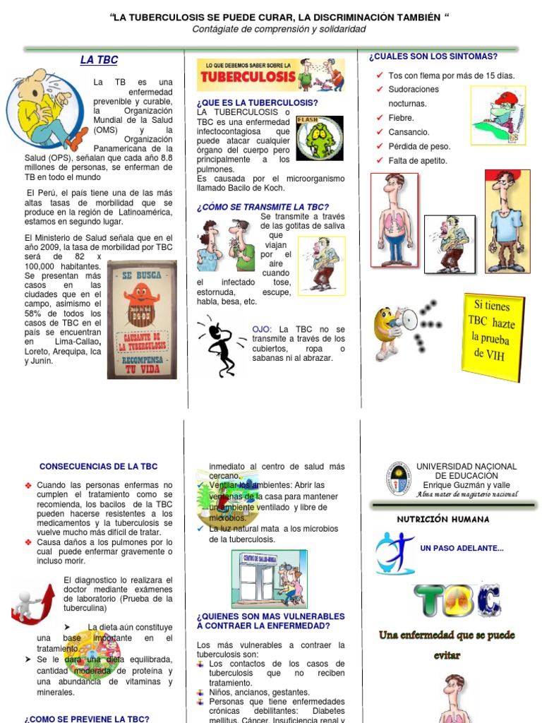 Triptico TBC | PDF | Tuberculosis | Salud pública