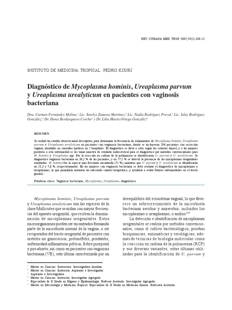 Mycoplasma Hominis | PDF | Micoplasma | Adn