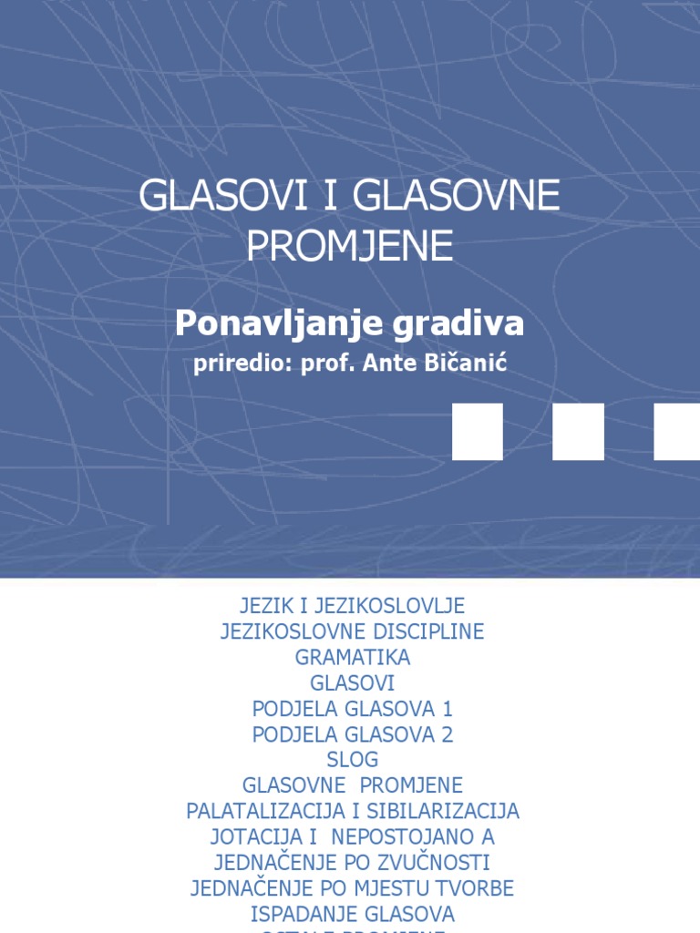 Glasovi I Glasovne Promjene | PDF