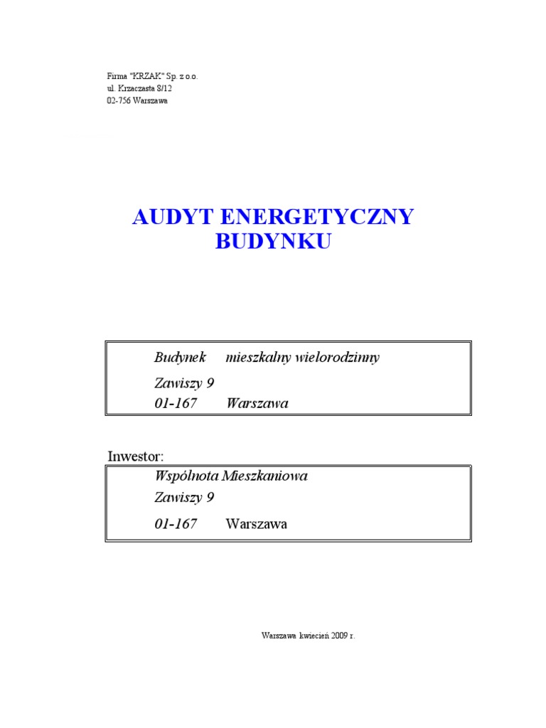 Przykładowy Audyt-1 | PDF