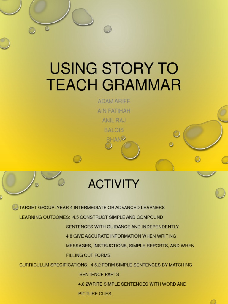Teaching Grammar | PDF | Storytelling | Teachers
