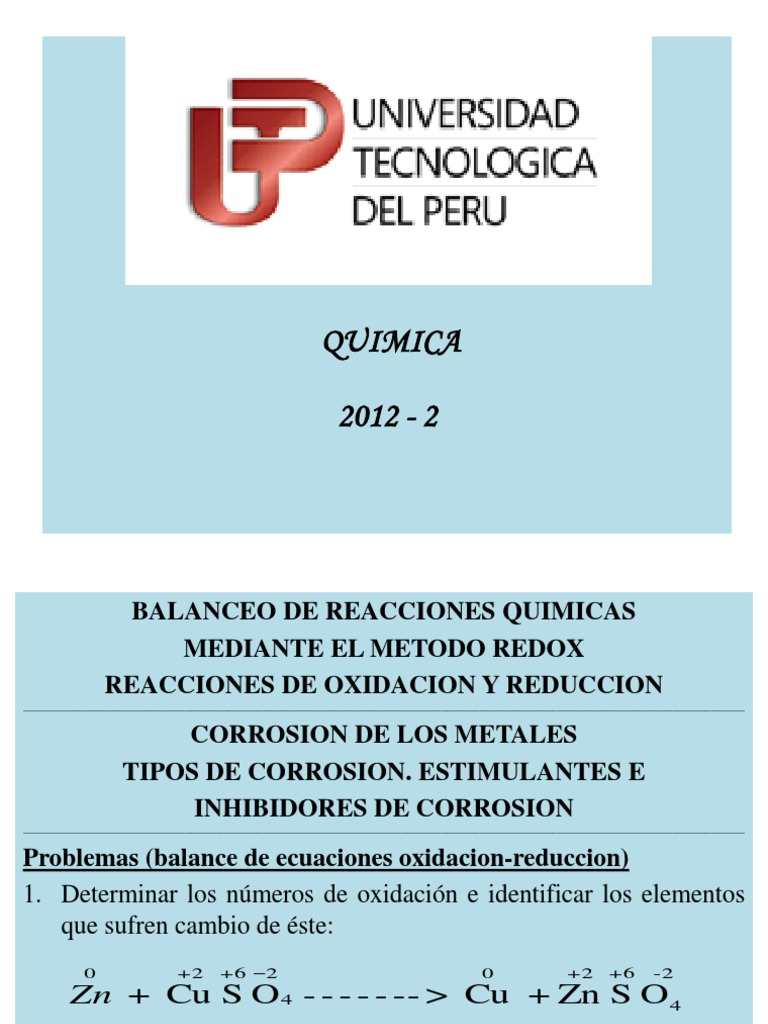 Quimica - 11 | PDF | Corrosión | Redox