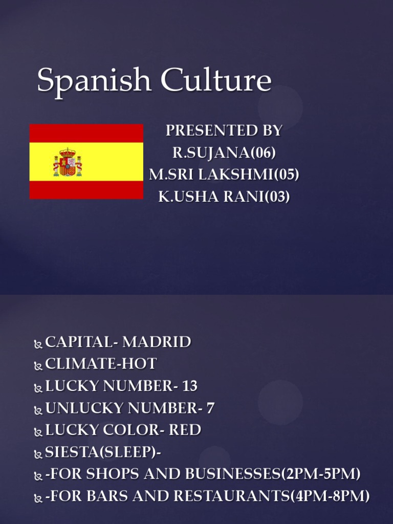 Spanish Culture Facts: Siestas, Paella, Flamenco & More | PDF | Meal ...