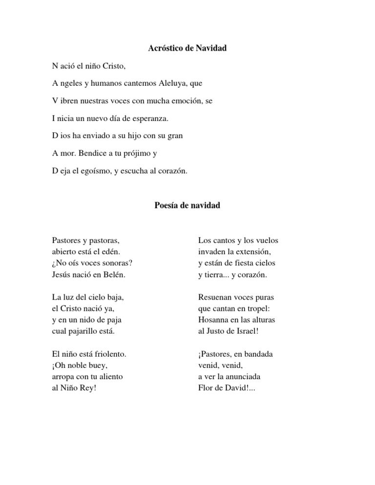 Acróstico de Navidad | PDF | Arte | Poesía
