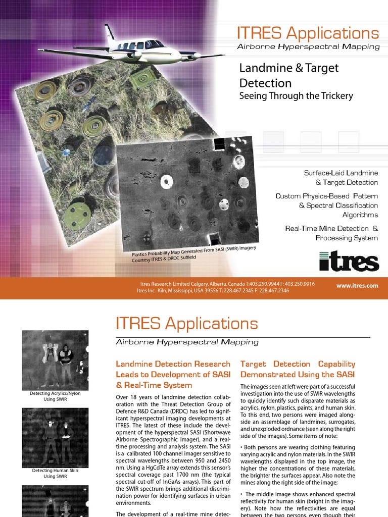U10042 01 Landmine Detection Applications Sheet Pdf Infrared Electromagnetic Radiation