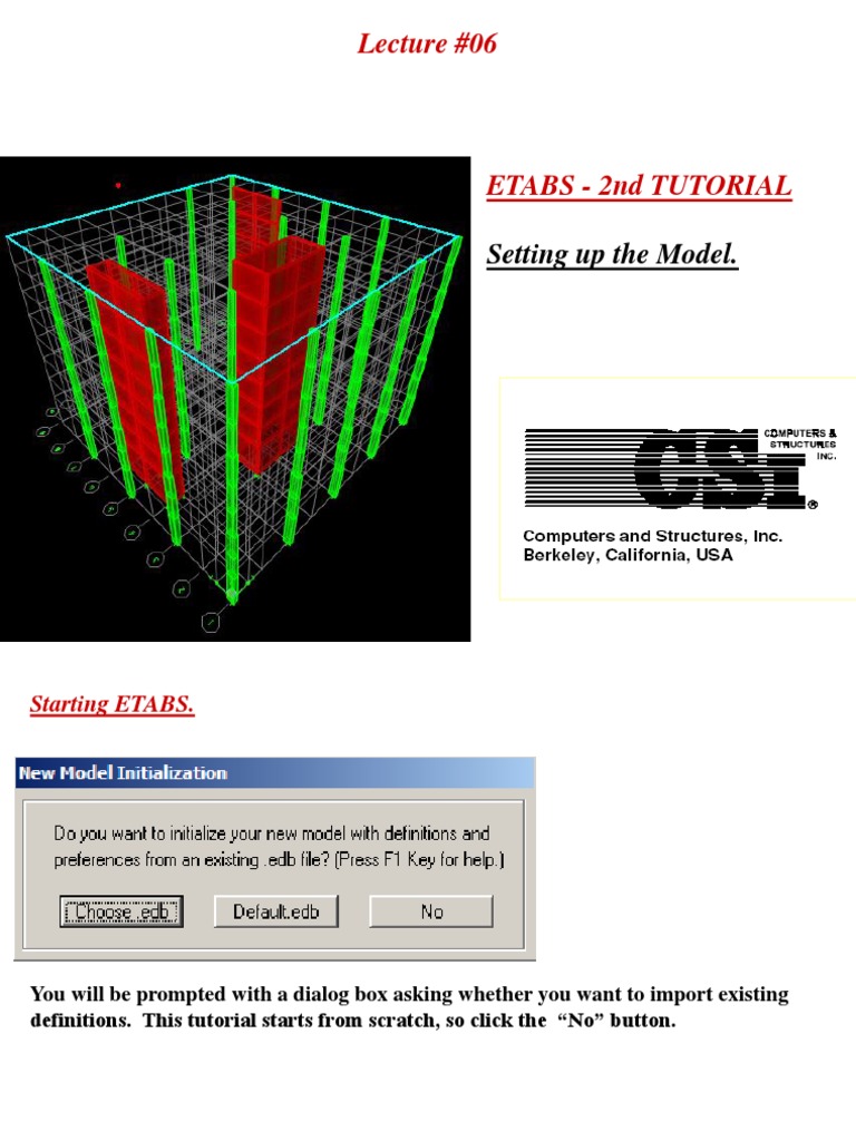 ETABS Model | Button (Computing) | Dialog Box