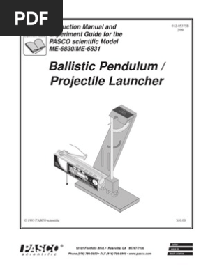 Projectile Launcher With Pendulum