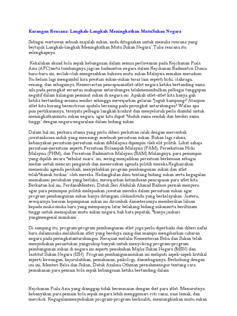 Karangan Rencana | PDF