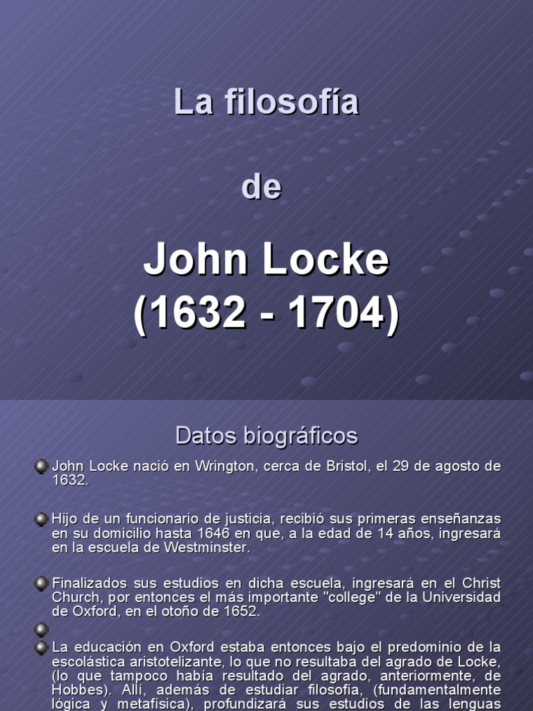La Filosofía Locke | PDF | John Locke | Empirismo