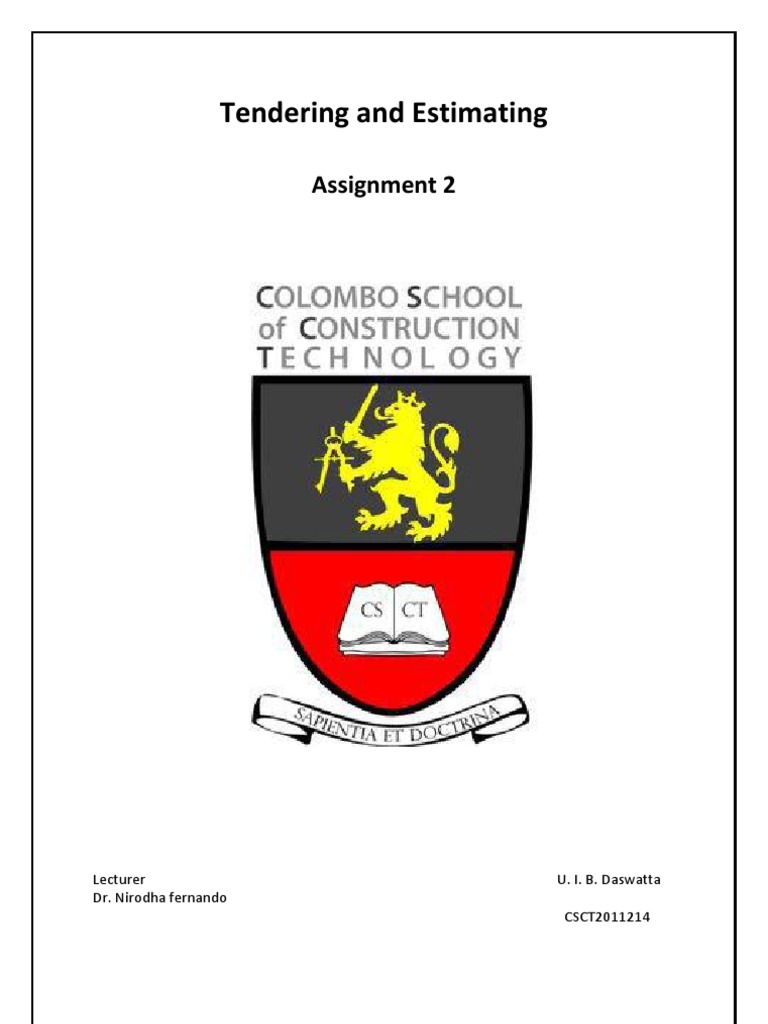 Tendering and Estimating Assignment 2 | PDF | Concrete | Labour Economics