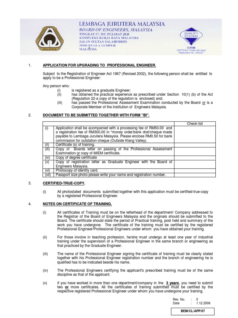 Form b1 | Download Free PDF | Engineer | Science And Technology