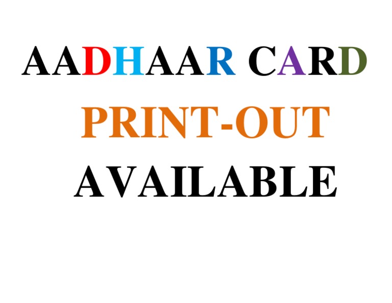 Aadhaar Card | PDF