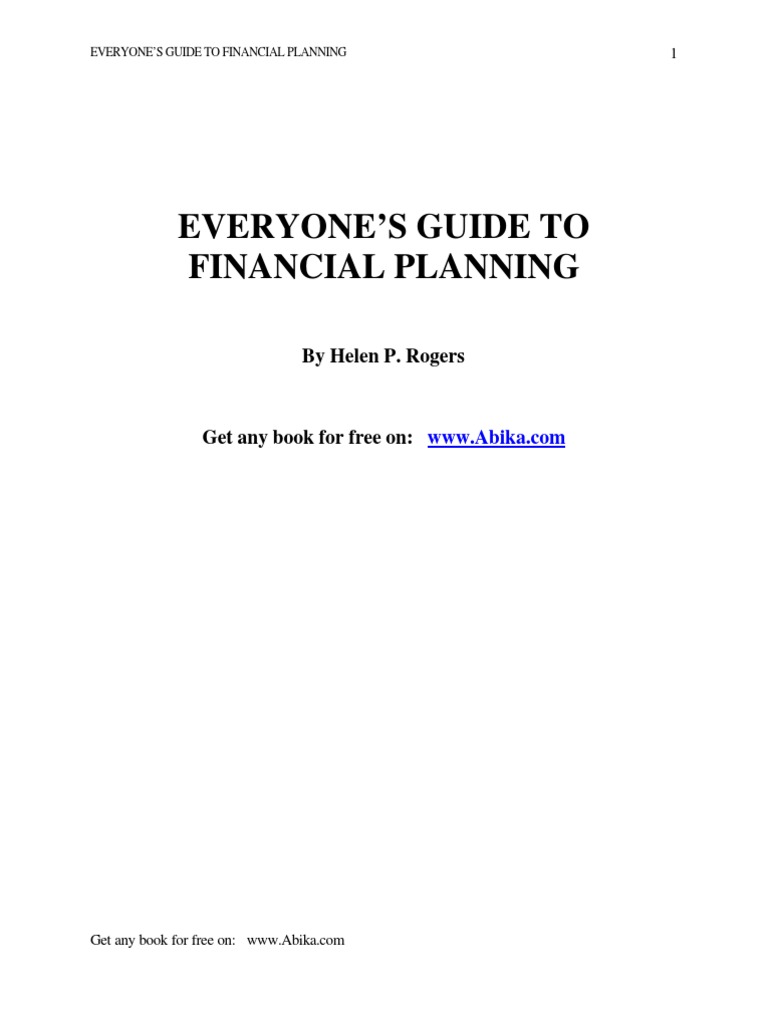 Everyone's Guide To Financial Planning | PDF