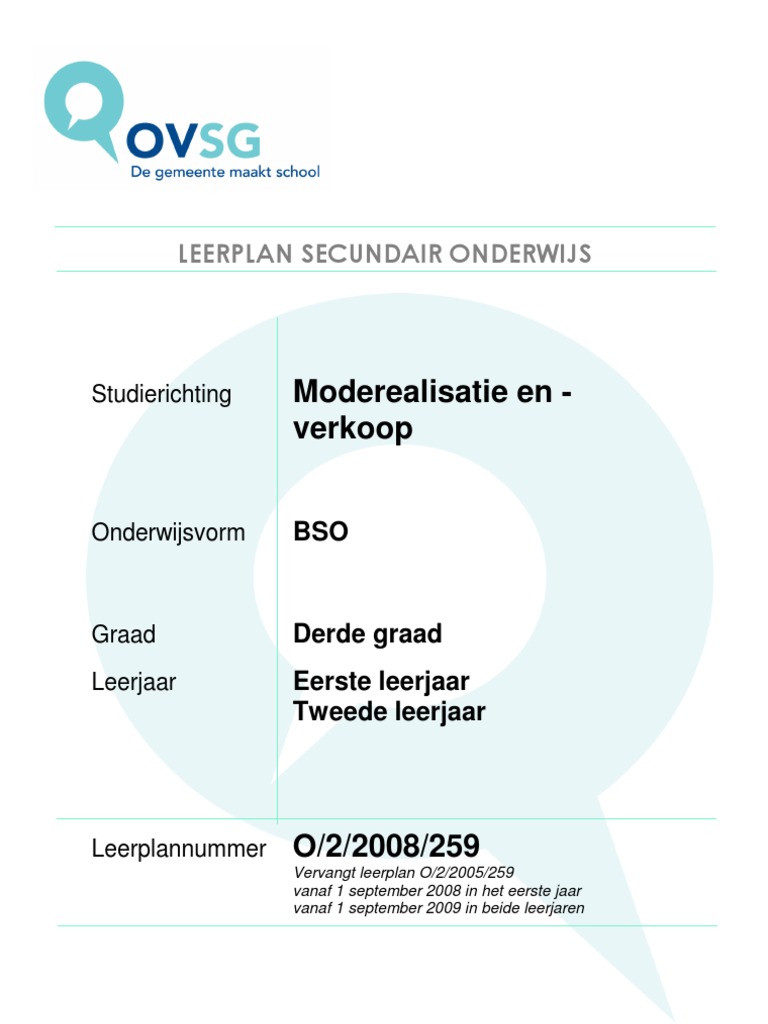 OVSG Leerplan Plastische Opvoeding 3de Graad BSO | PDF